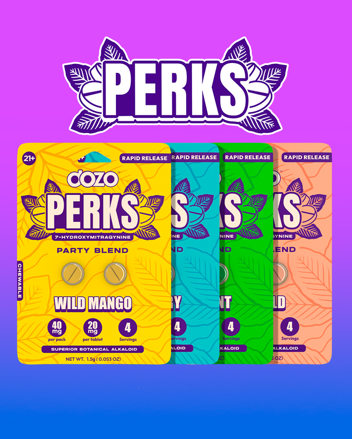 Dozo PERKS 7-HYDROXYMITRAGYNINE Chill Berry 40 mg - 2ct – puredozo
