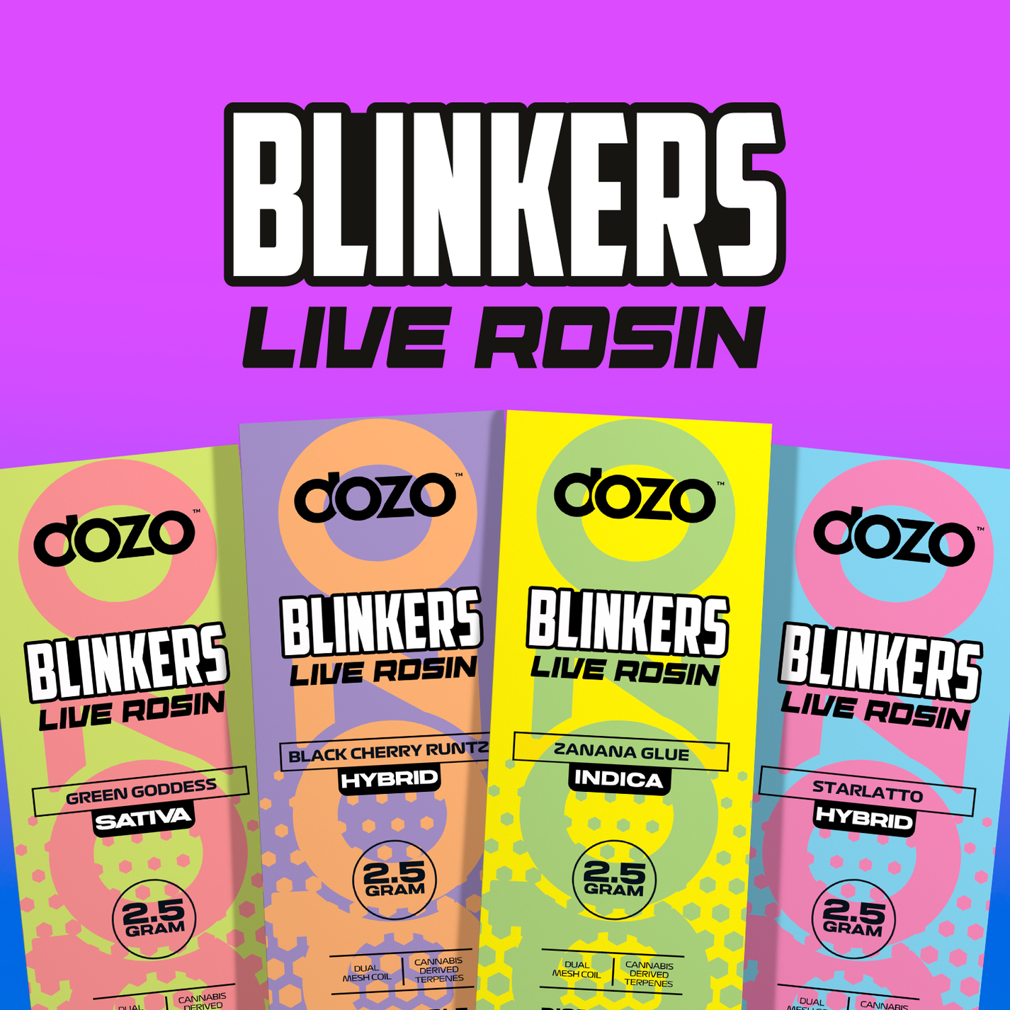 Dozo Blinkers 2.5g Live Rosin THC Disposable - Premium Cannabis Vape ...