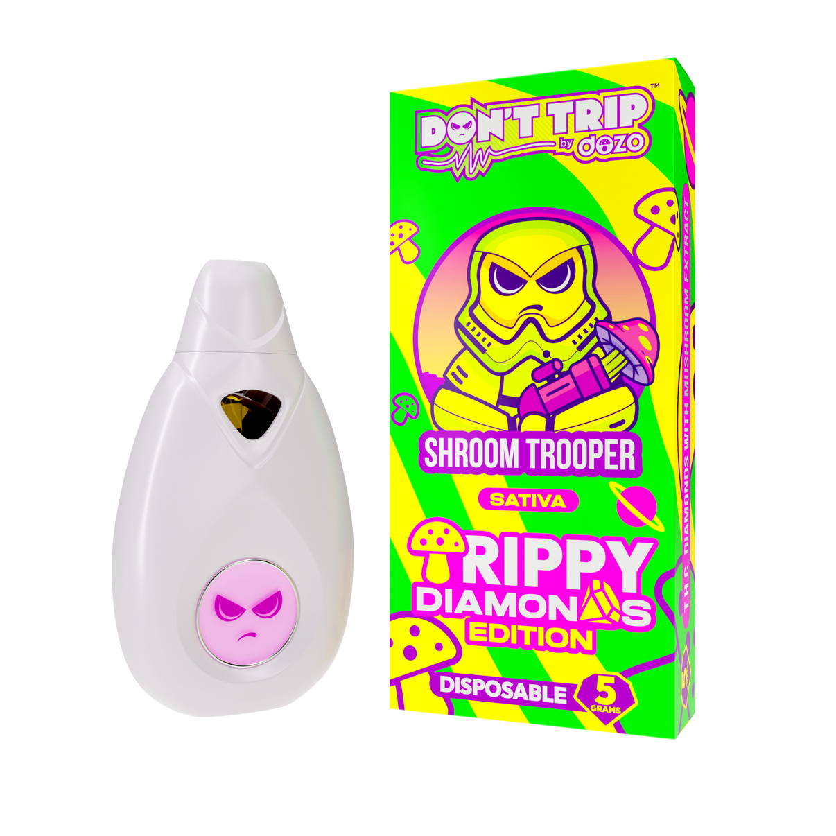 5g Trippy Dimonds Mushroom Vape | ShroomTrooper (Sativa) – puredozo